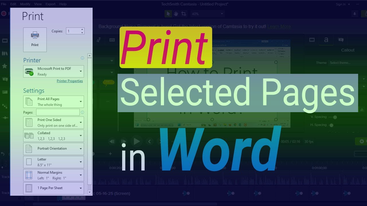 How to Print Selected Pages in Word? | Print Specific Selected Pages in ...