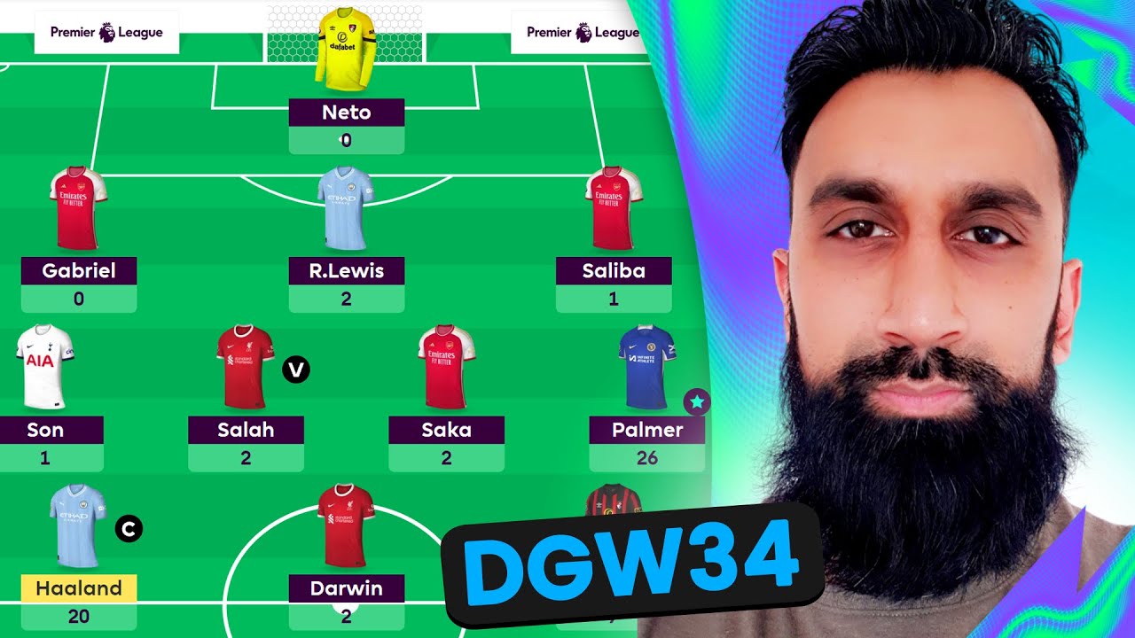 BEST DGW34 PICKS! | FPL Salah's Team Reveal | Double Gameweek 34 ...
