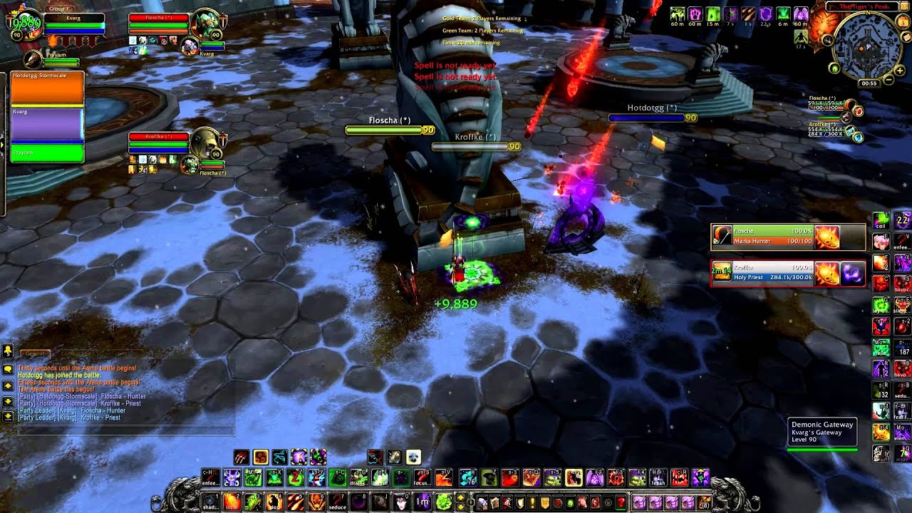 WOW Destruction Warlock 2v2 arena 5.4 MOP PVP - YouTube