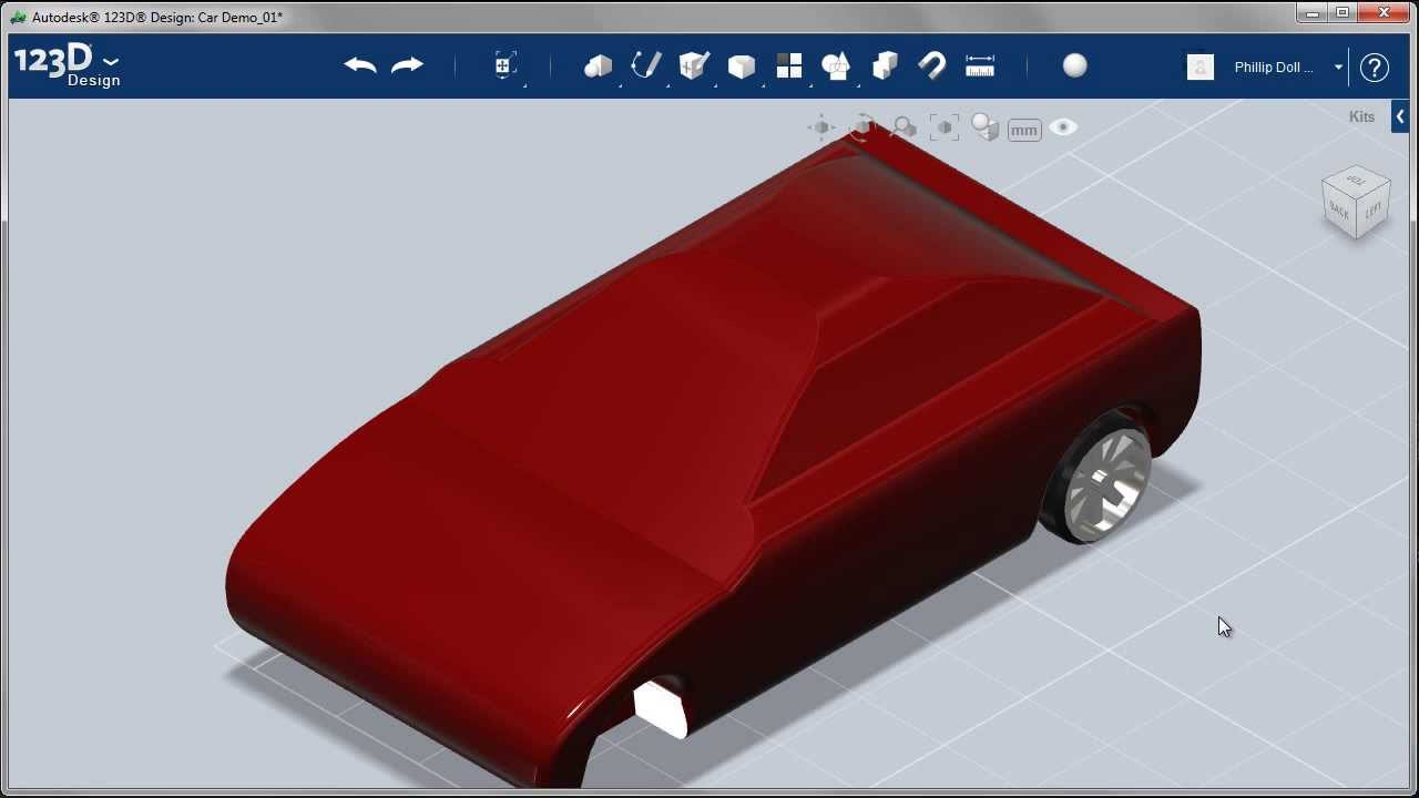 Car Design: Autodesk 123D Design Technical Video Part 7 - YouTube
