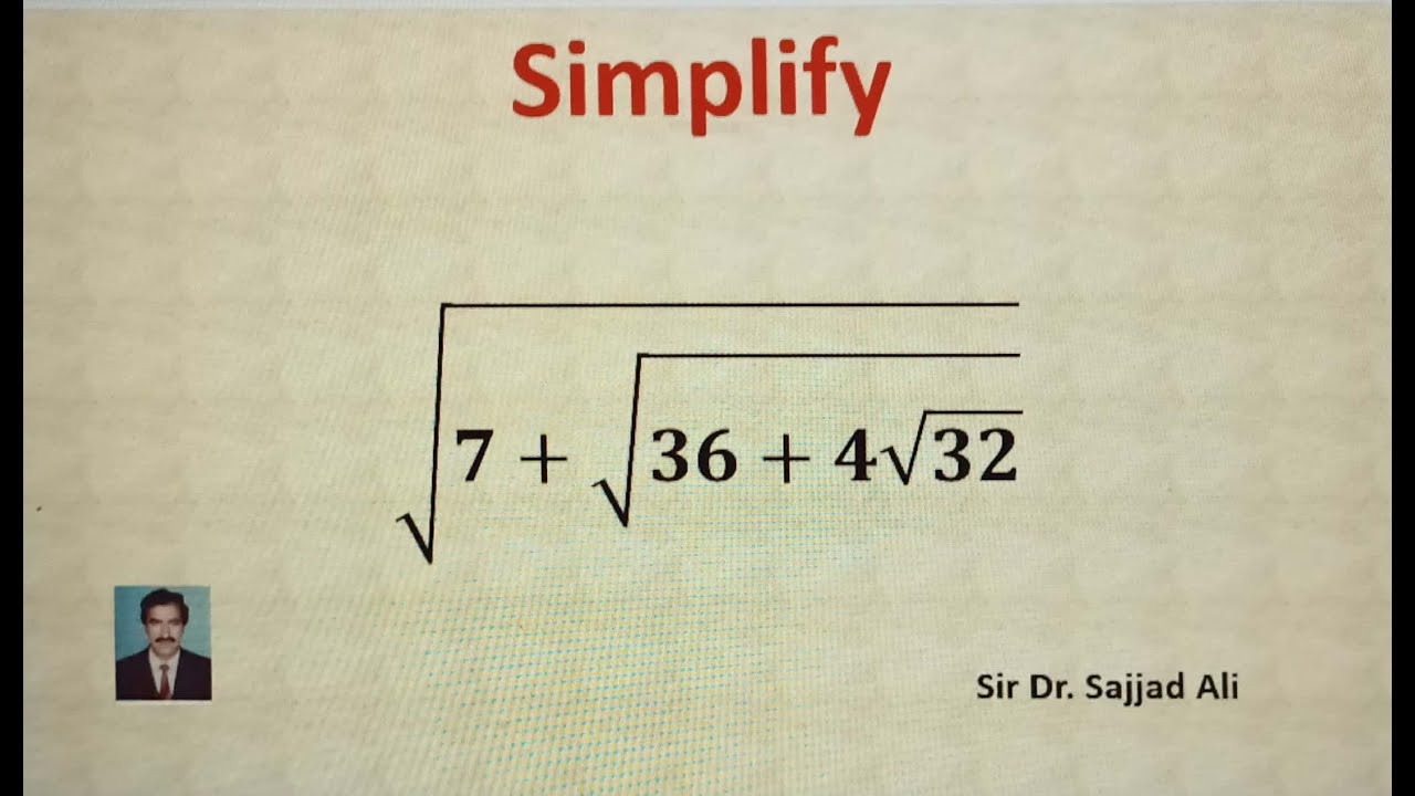 A very nice square root problem||(involving triple square roots) - YouTube
