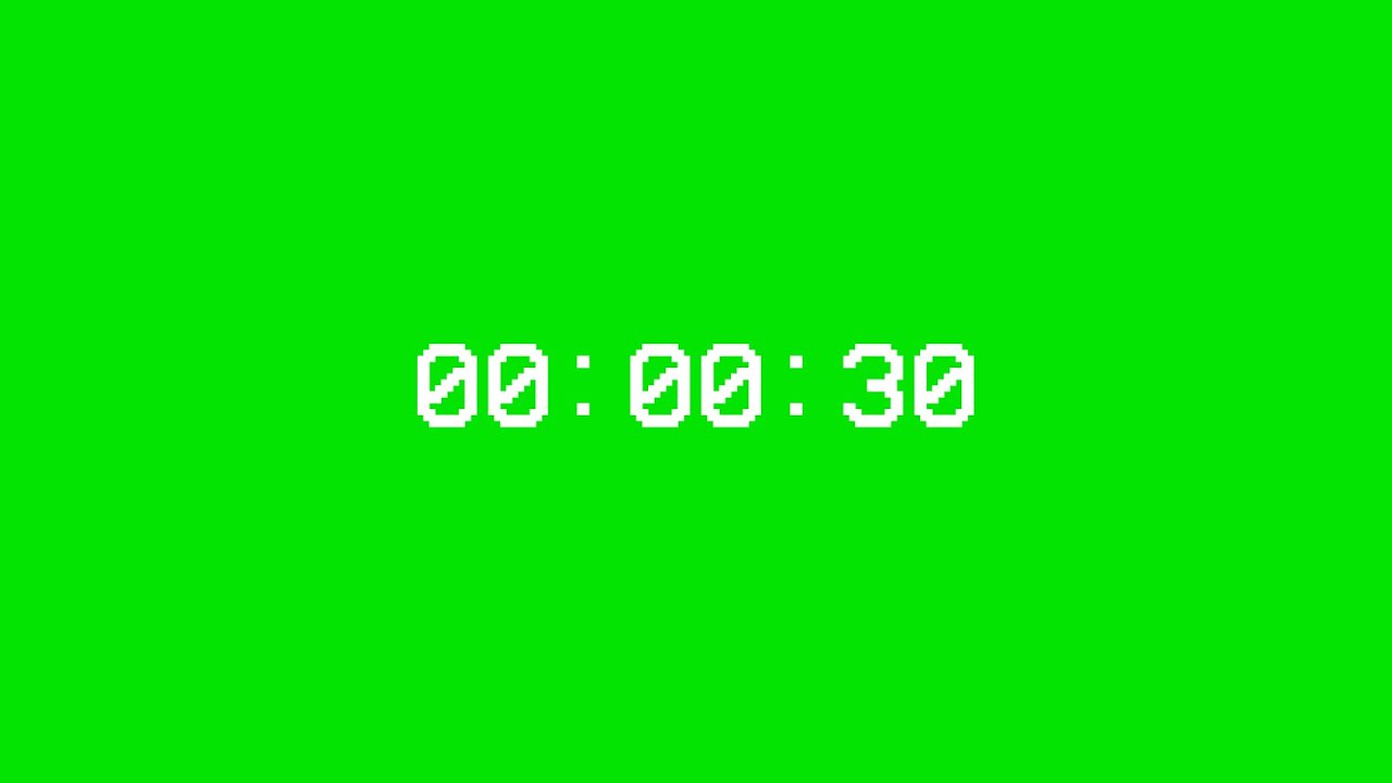 Timer 30 Second Green Screen - YouTube