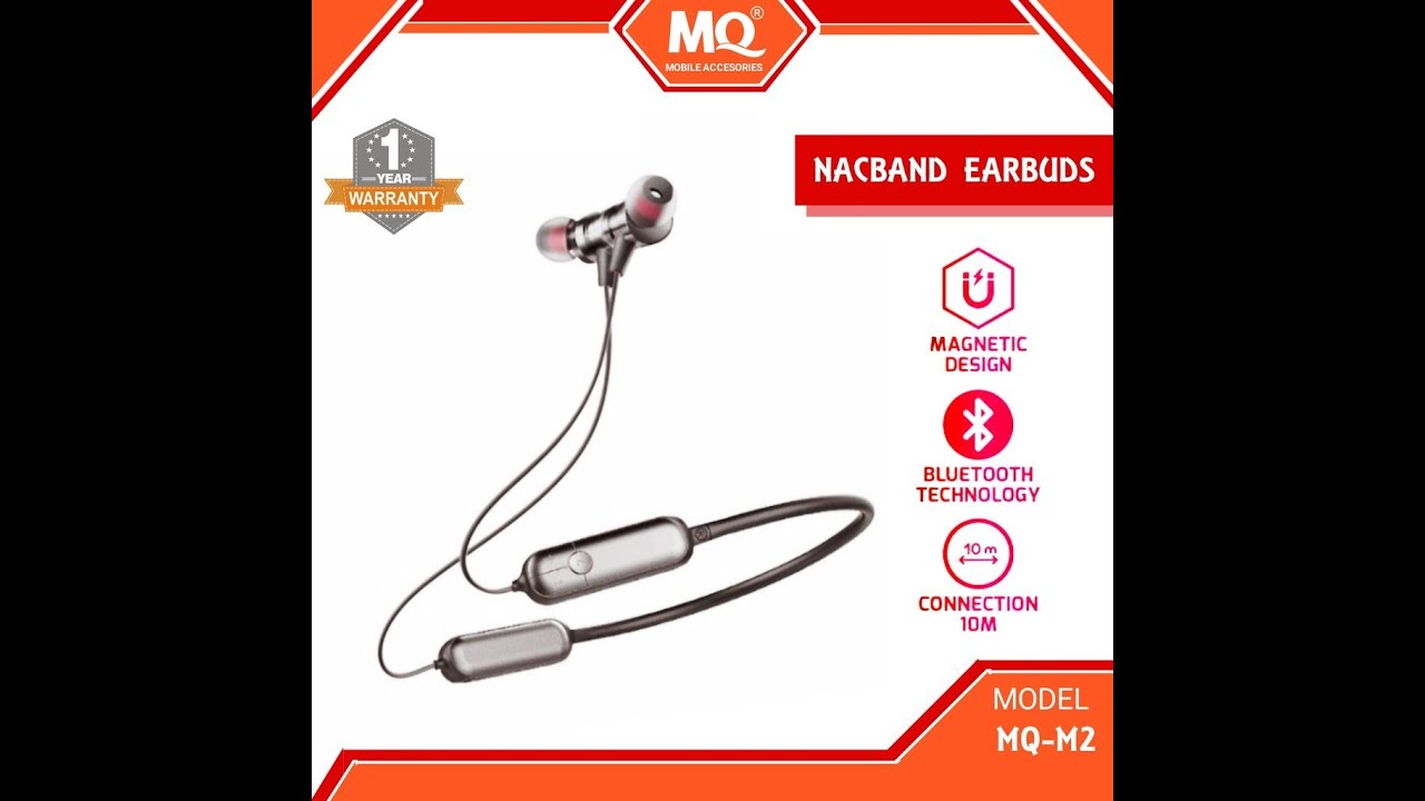 HANDSFREE /HEADSET/EARPHONE BLUETOOTH SPORT NECKBAND MQ-M2 MAGHNETIC ...
