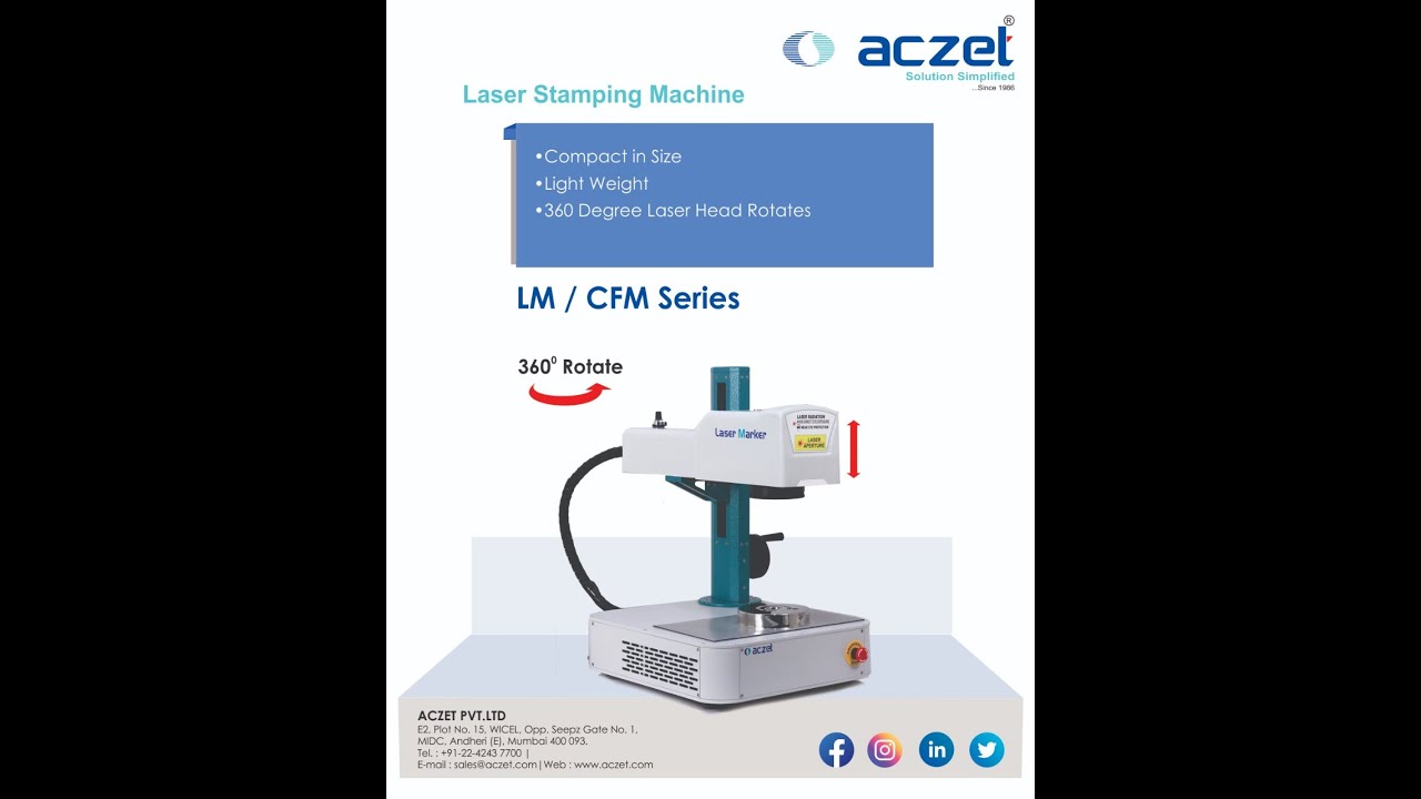 ACZET 20W Fiber Laser Marking Machine - YouTube
