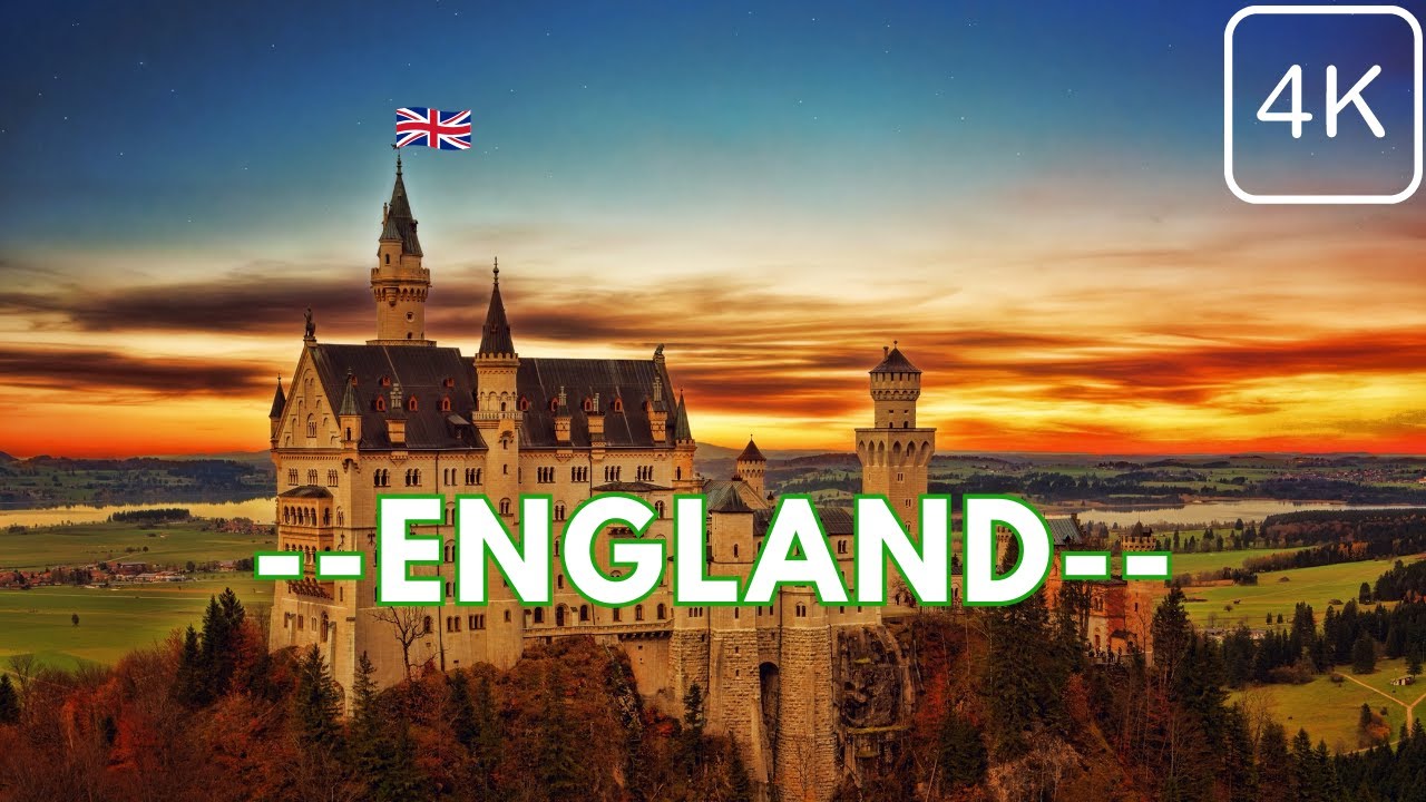 ENGLAND FLYING OVER I UK (4K UHD) - Relaxing Music Along With Beautiful ...