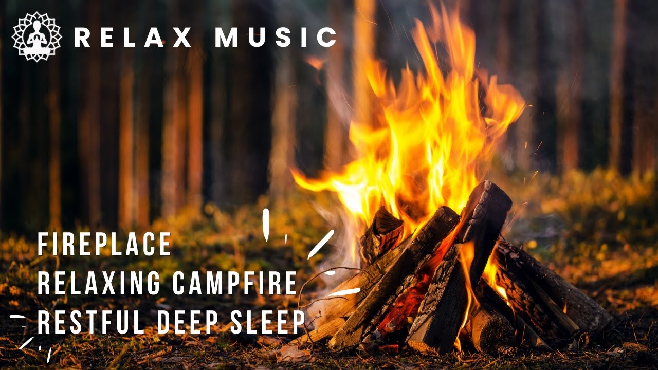🔥Relaxing campfire | Fireplace | Stress relief | Meditation | Restful ...