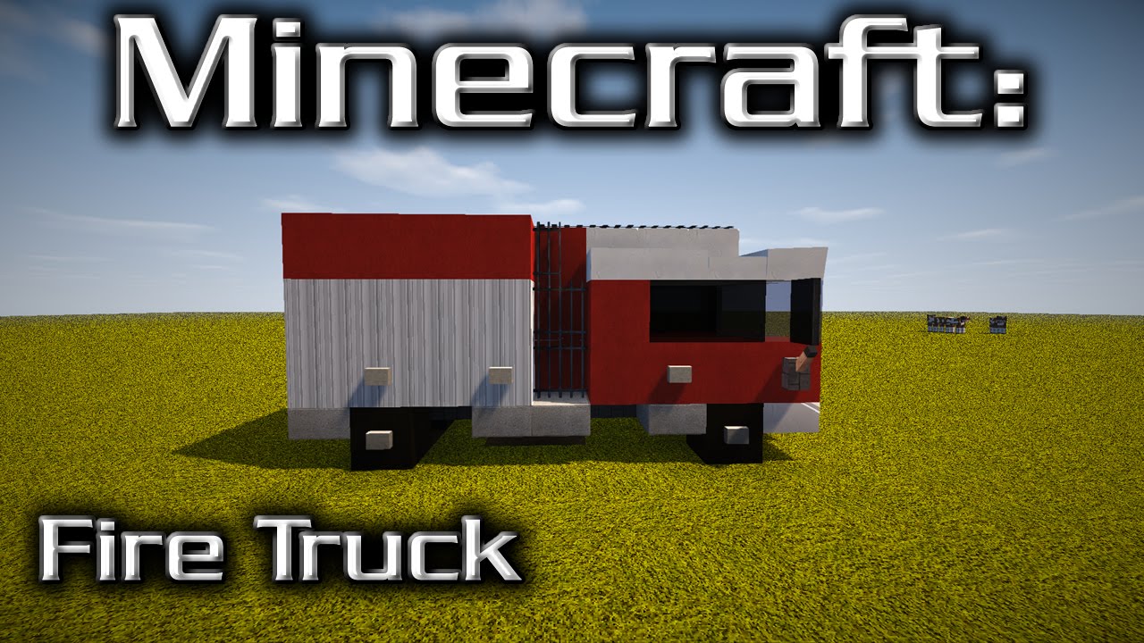 Minecraft: Fire Truck Tutorial (Designed By Yazur) - YouTube