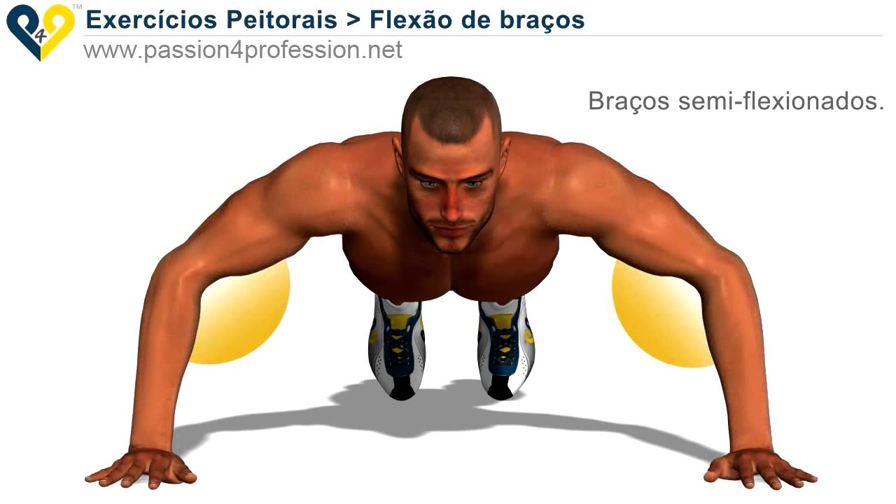 Flexão de braços treino peitoral) - YouTube