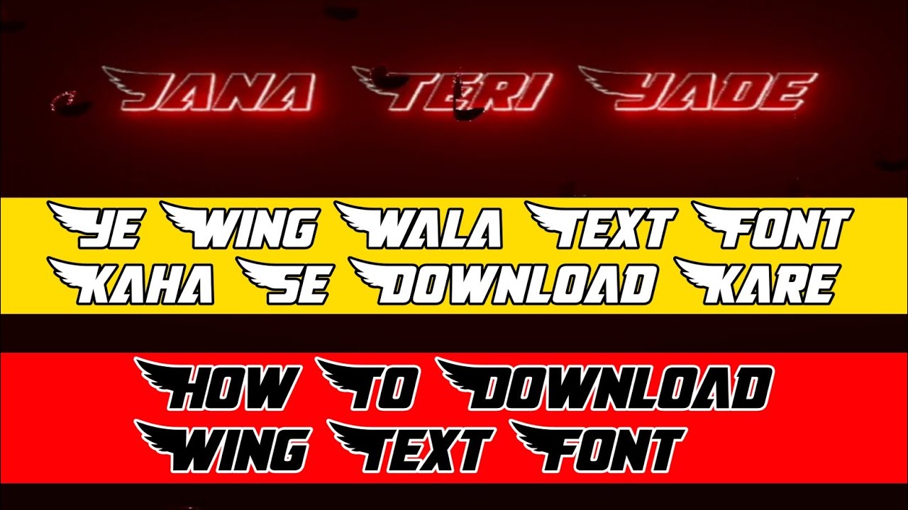 Wing Wala Text Font Kaha Se Download Kare || Where To Download Wing ...