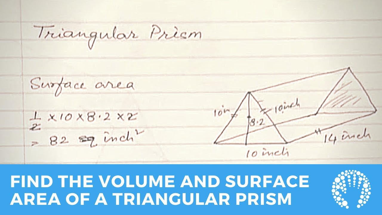Find the Volume and Surface Area of a Triangular Prism (subtítulos en ...