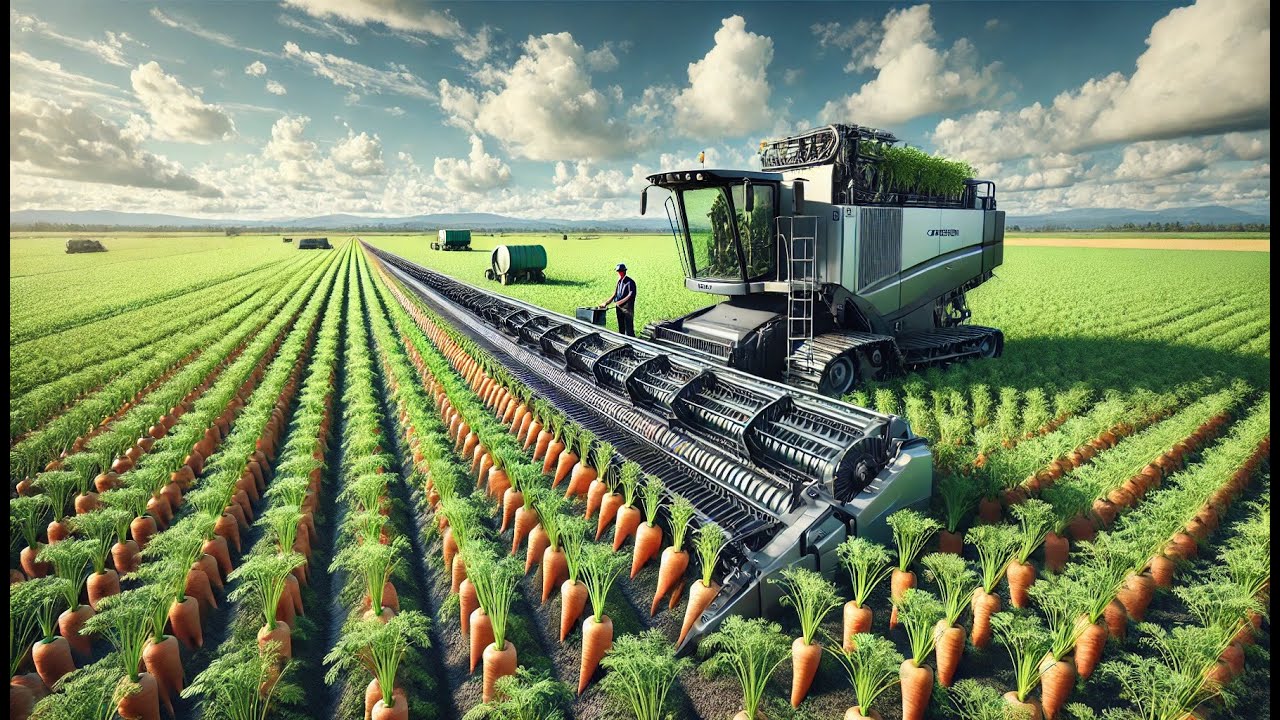 The Journey of Carrot Processing! From Field to Factory - YouTube