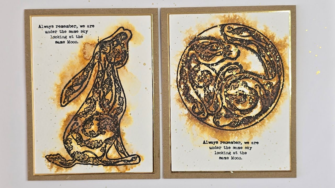 FAUX PYROGRAPHY USING INDIGOBLU STAMPS - YouTube