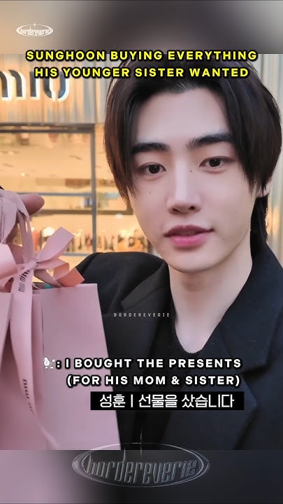 Sunghoon buying his younger sister Hince Tamburins Miu Miu 🤣 but Yeji fav member is Jungwon # ...