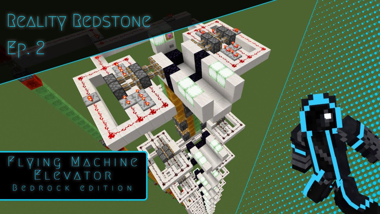 Reality Redstone | Multi-Floor Flying Machine Elevator Tutorial (Bedrock Edition) Ep.2 - YouTube