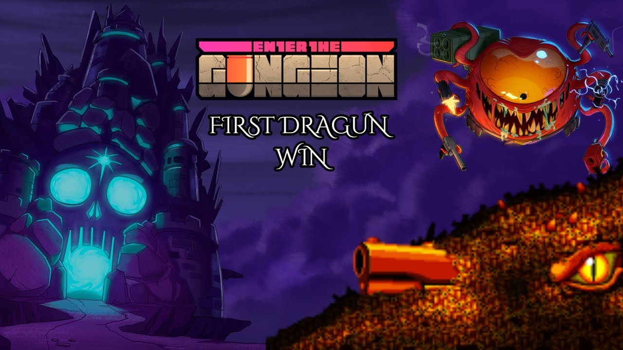 ENTER THE GUNGEON| DRAGUN FIRST WIN| Montage + full boss battle - YouTube