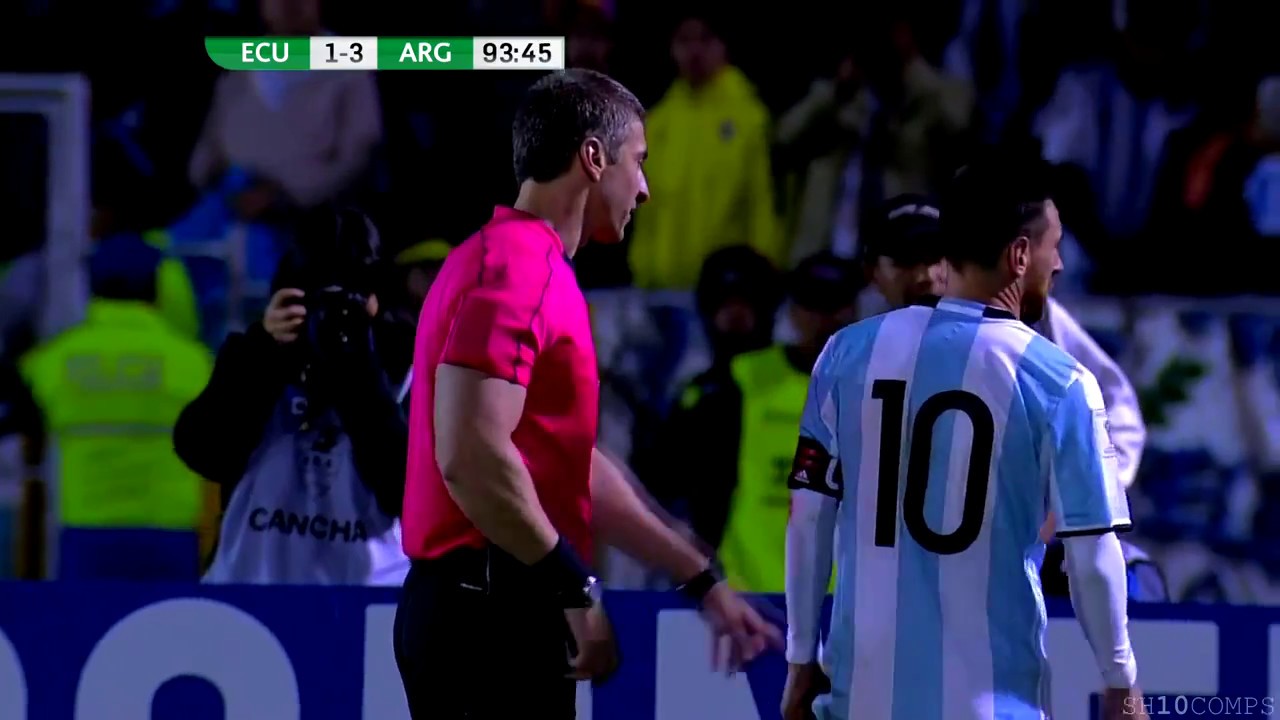Lionel Messi vs Ecuador Away 11 10 2017 HD 1080i English Commentary ...
