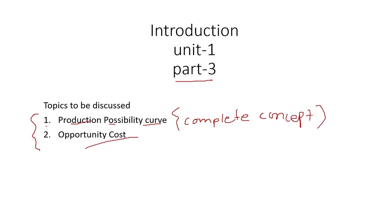 Production Possibility Curve | Opportunity Cost #ppc | PPF # ...