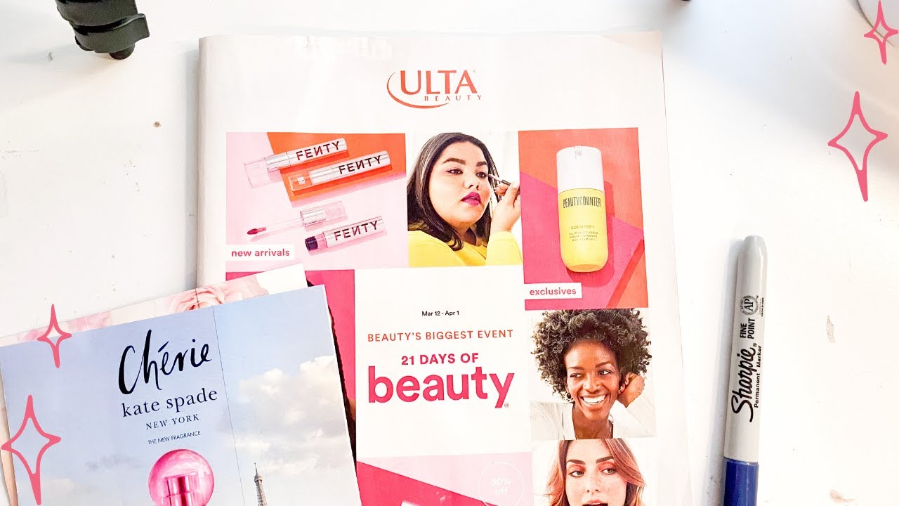 ASMR Tracing Ulta Beauty Magazine - YouTube