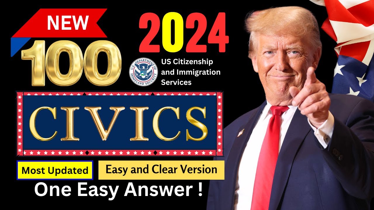 2024 (RandomOrder) USCIS Official 100 Civics Questions & Answers for US ...