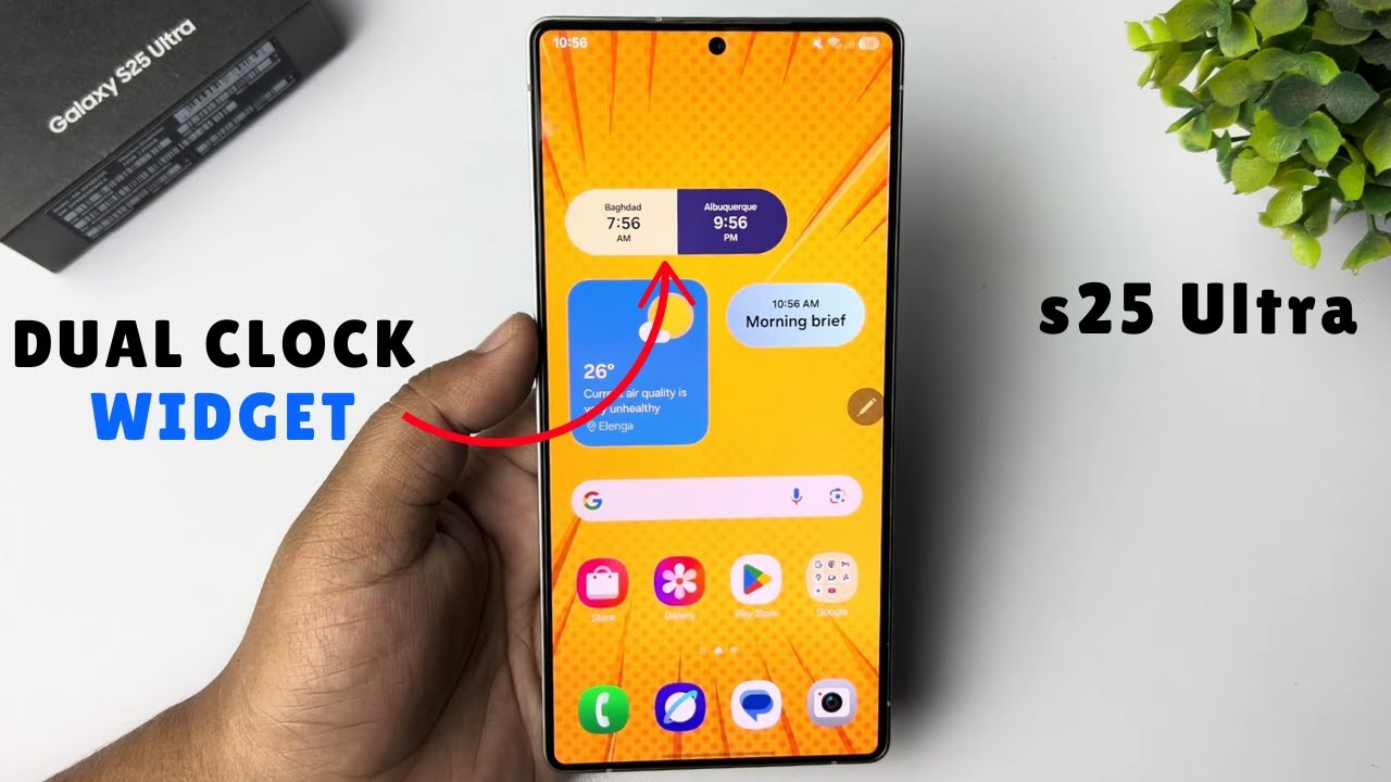 How To Add Dual Clock Widget To Home Screen Of Samsung Galaxy S25/ S25 ...