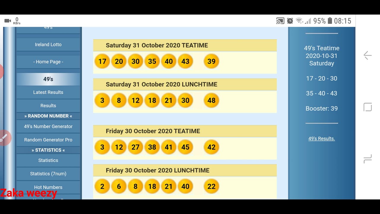 UK49's Afternoon draw predictions and a combination of strategies (Sun ...