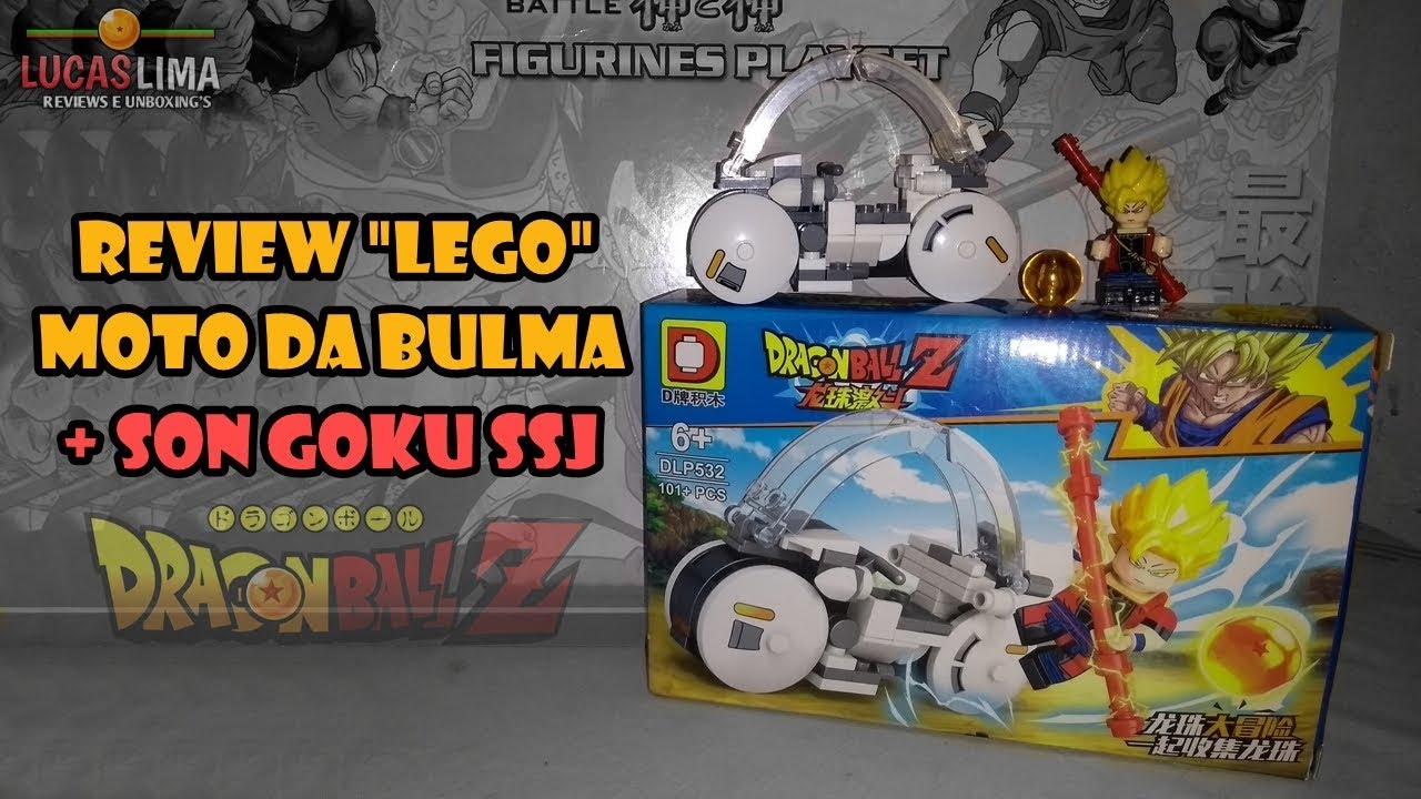 Review Boneco Lego Moto da Bulma + Son Goku SSJ - Dragon Ball - YouTube