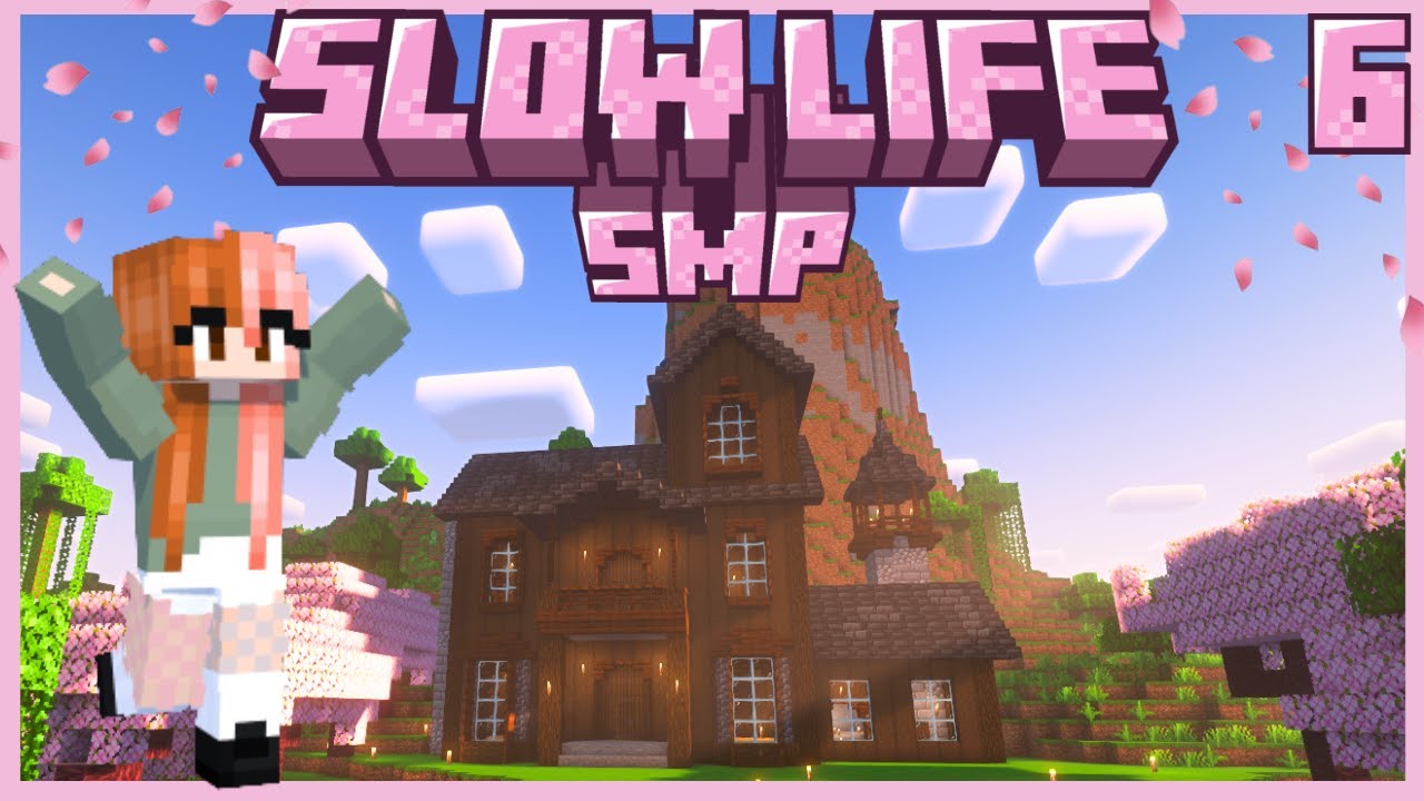 Build my medieval inspired house with me! | Slow Life SMP Ep.6 ...