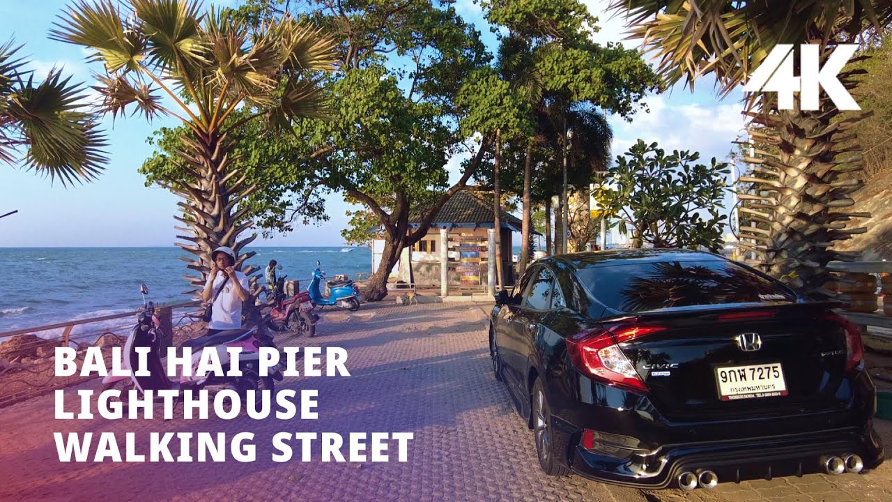 [4K] Bali hai Pier, Lighthouse and Walking Street in Pattaya 2024 - YouTube
