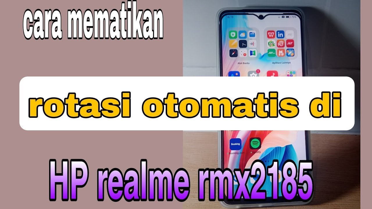 Cara mematikan rotasi otomatis di hp realme rmx2185 - YouTube
