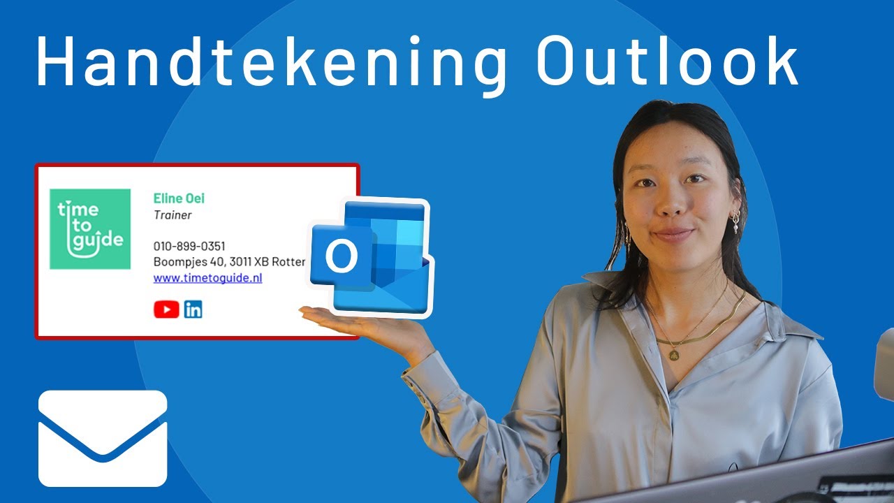 Handtekening in Outlook maken en aanpassen - YouTube