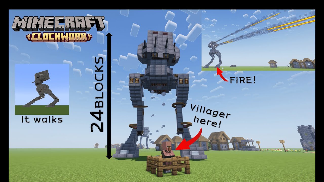 The real-walking AT-ST in minecraft! - YouTube