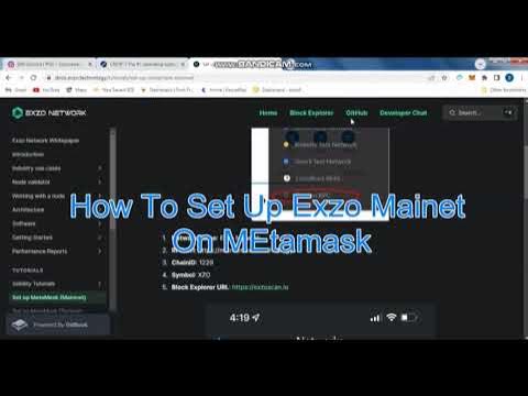 How to Add Exzo Network On Metamask - YouTube