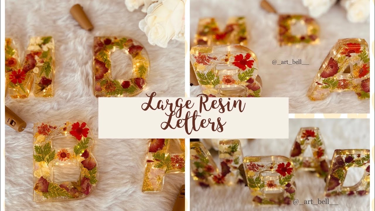 Large Resin Letters | Resin Tutorial | Resin Art | Art bell by nishi ️ ...