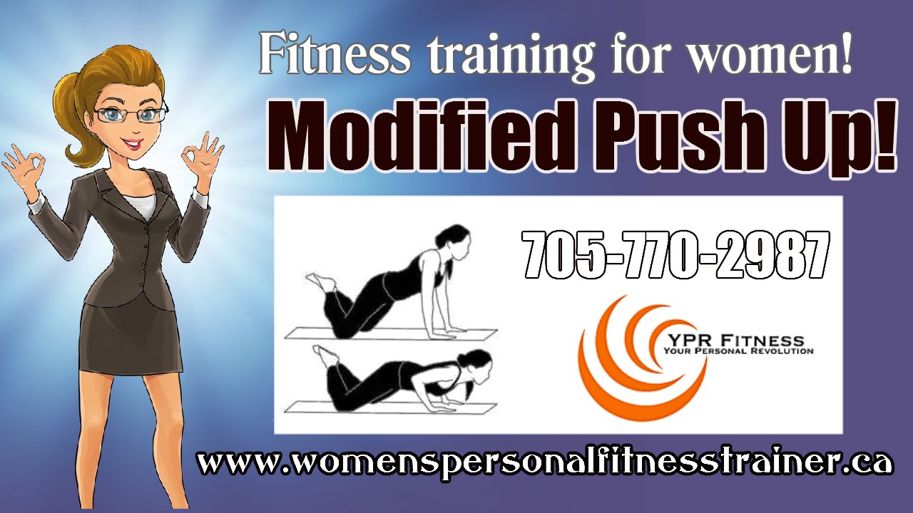 Women's fitness exercises, modified push up, YPR Fitness trainers ...
