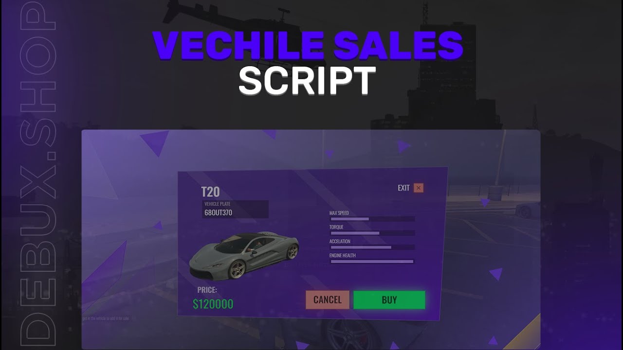 [FIVEM] Owned Vehicle Sales (DebuX) - YouTube