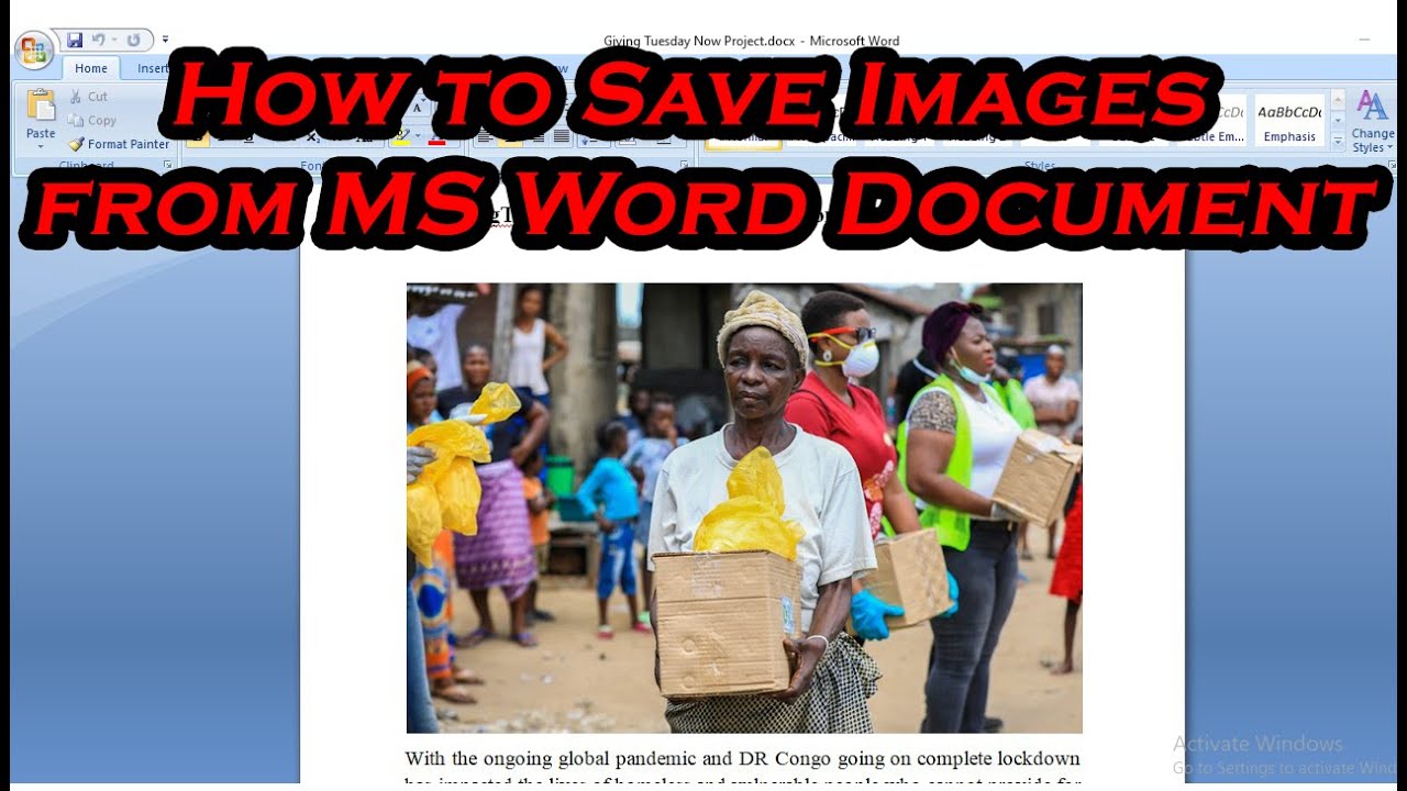 How to Save Images from Microsoft Word Document? - YouTube