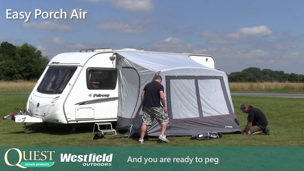 Quest Caravan and Motorhome Awnings Demonstraion Video Easy Porch Air ...
