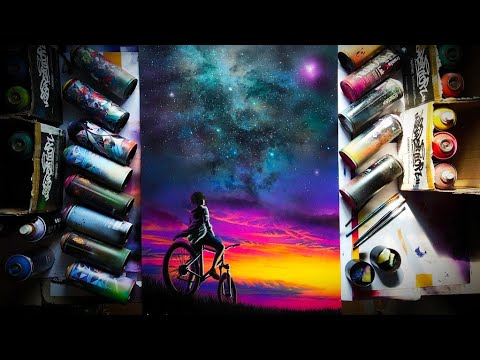 Thinking boy - Spray Paint Art tutorial - by Antonipaints - YouTube
