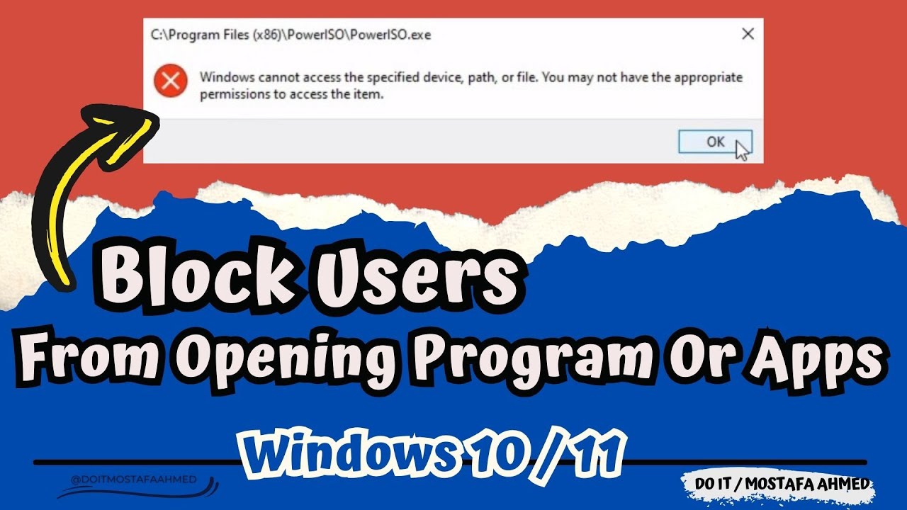 How To Block Users From Opening A Specific Program On Windows 1011 Youtube