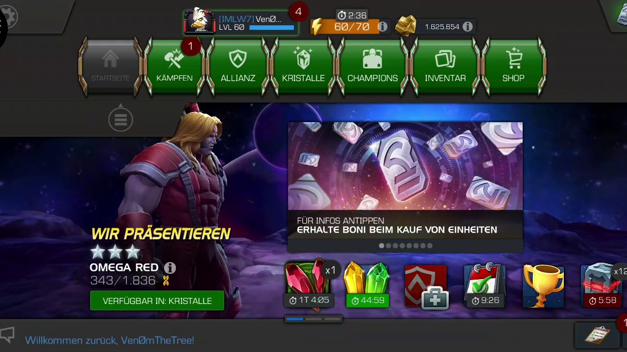 Opening Level 60 5 Star MCoC - YouTube