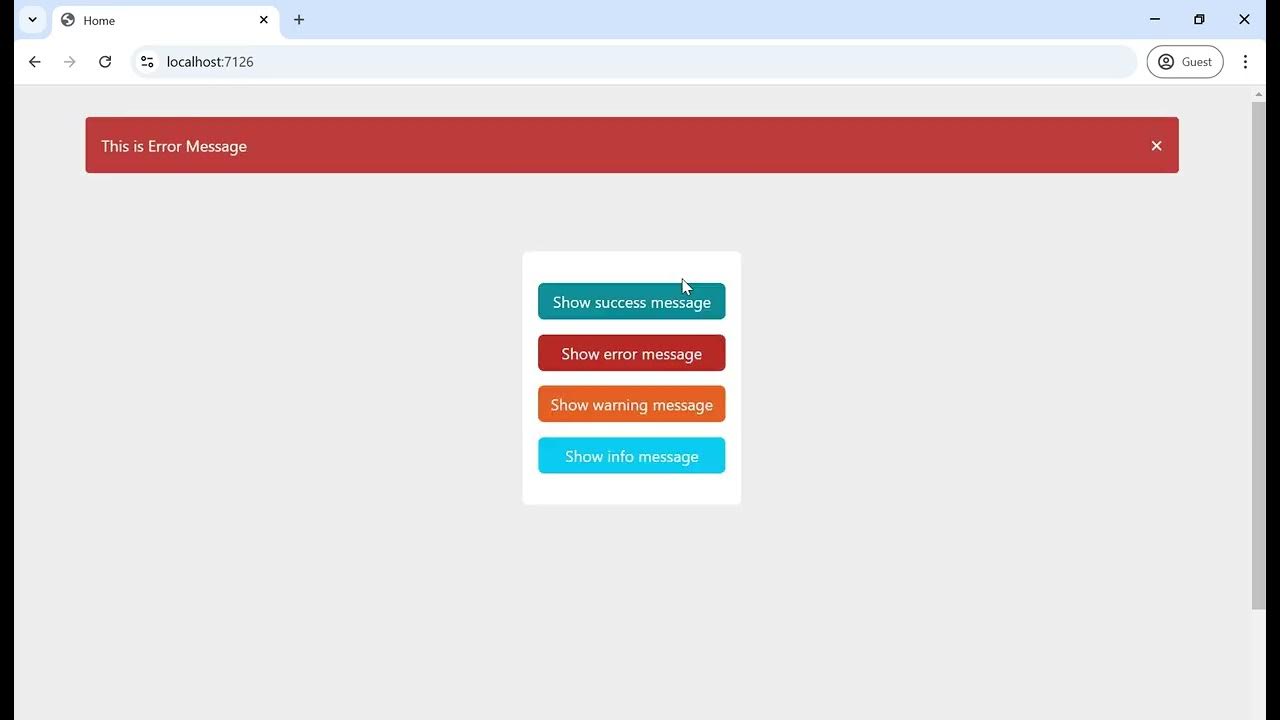 Blazor Toast Notification with Pure C#, HTML and CSS , Banner - YouTube
