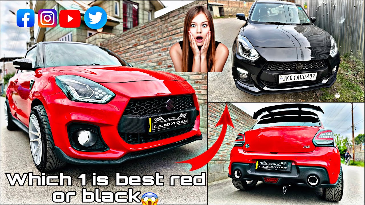Swift 24 Red & Black Modifications😱Guess Who Looks Best/ IAMOTORS # ...