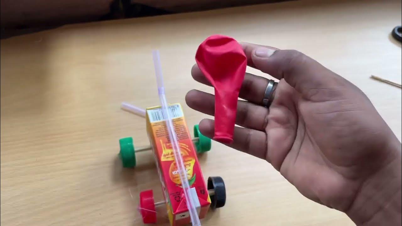 How to make balloon powered car | simple project for kids - YouTube