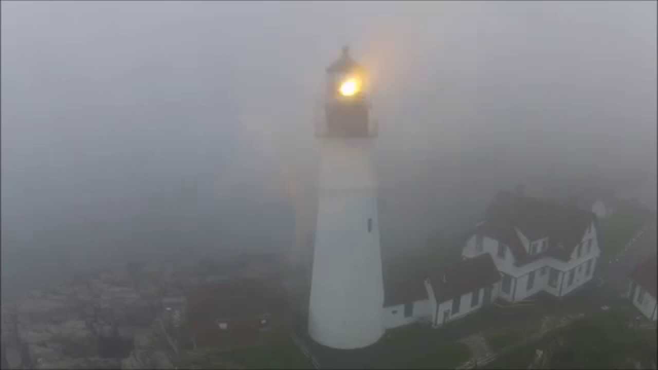 Portland Maine Head Light House Fog - YouTube