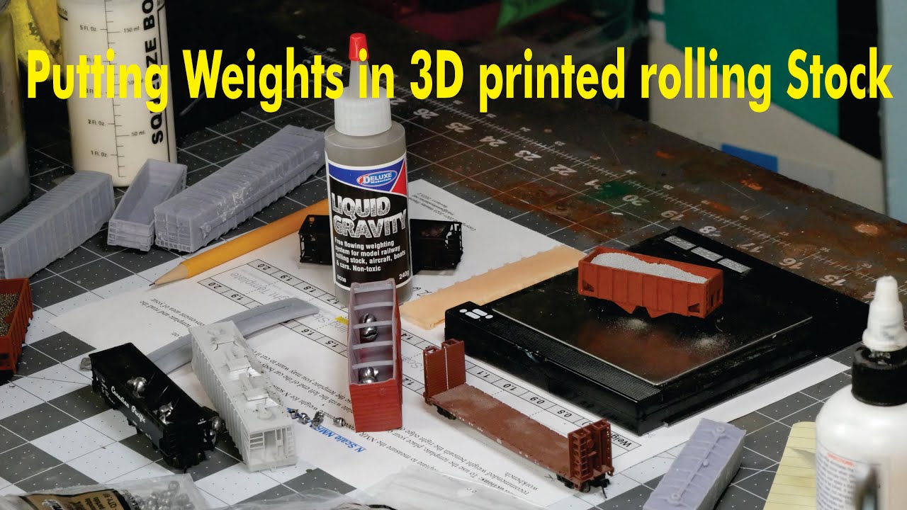 Putting Weights in 3D printed Rolling Stock - YouTube