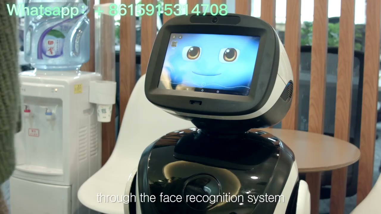 Humanoid carton smart reception welcome robot - YouTube