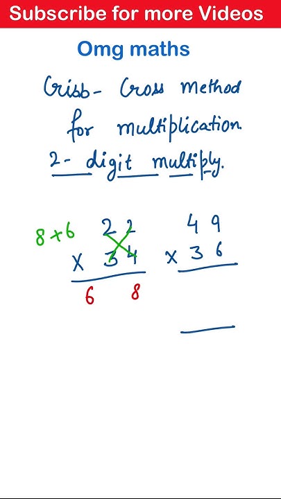 Vedic maths | Criss cross multiplication | 2 digit numbers | #omgmaths #mathsshorts #trending ...