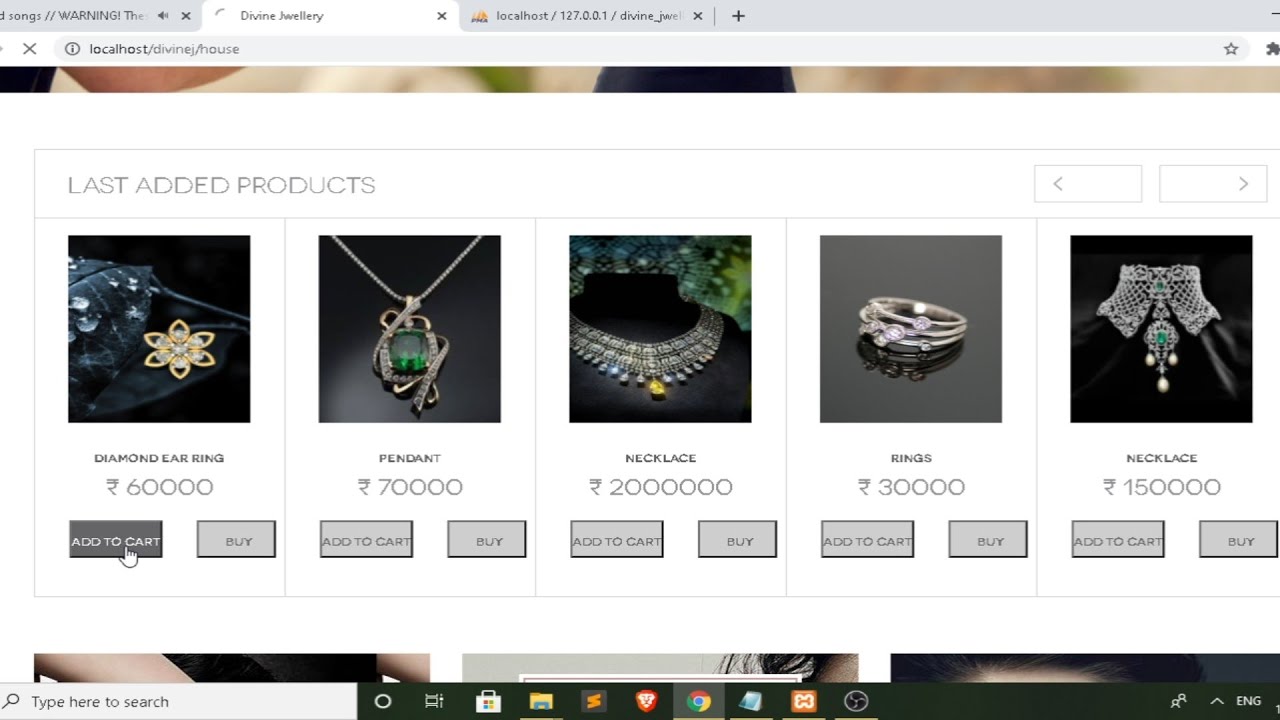 Codeigniter Ecommerce Project Jwellery E Commerce Website Youtube