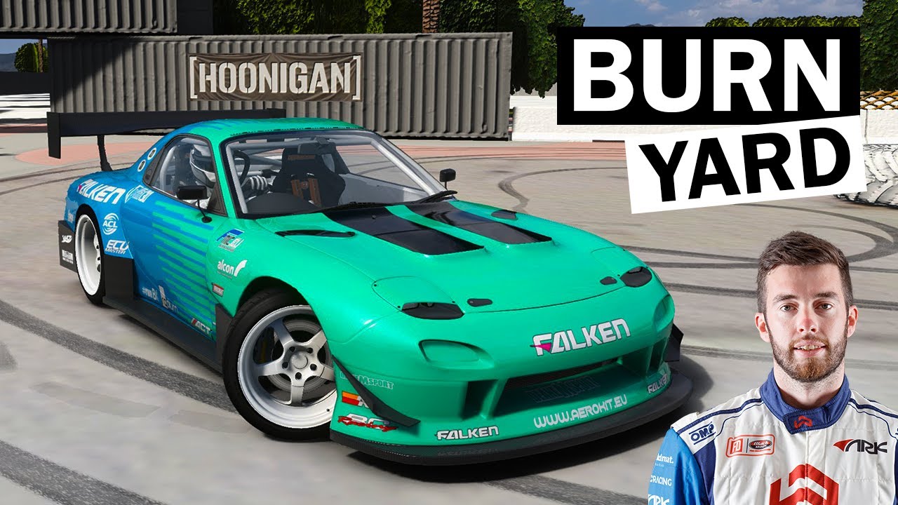 SR20-Swapped Mazda RX-7 SHREDS the Hoonigan Burnyard - Assetto Corsa ...