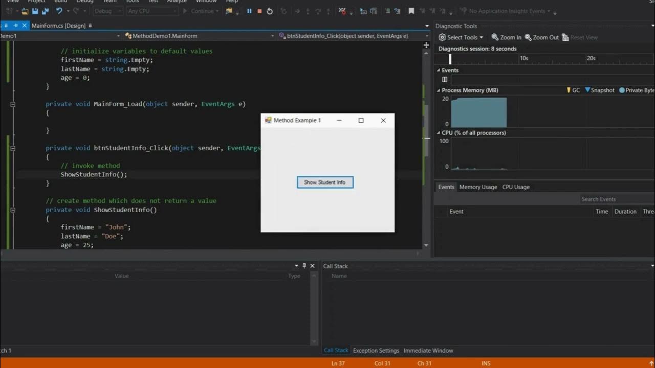 3. C# Methods Without Parameters - YouTube